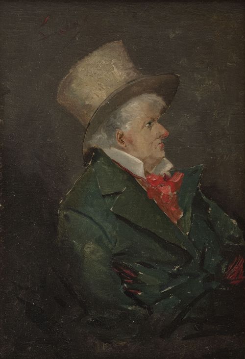 EUGENIO LUCAS VILLAAMIL (Madrid, 1858 - Madrid, 1918) Pareja de retratos de caballero,